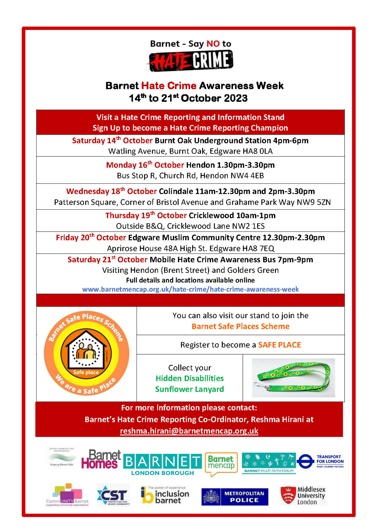 Keeping Barnet Safe: Hate Crime Awareness Week – Barnet Multi Faith Forum